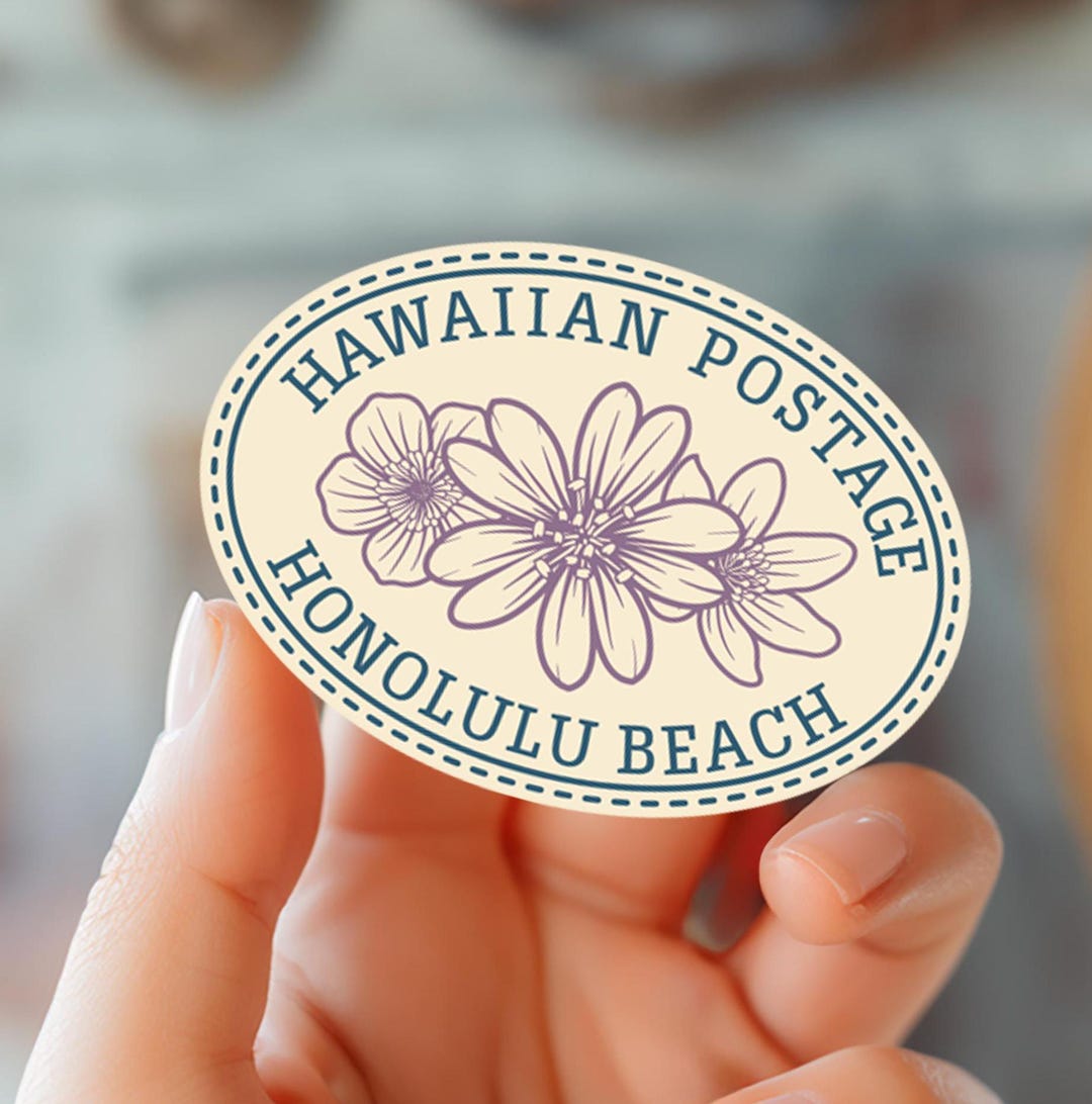 Hawaiian Sticker Vintage Style Honolulu Vinyl Sticker, Vinyl Decal ...