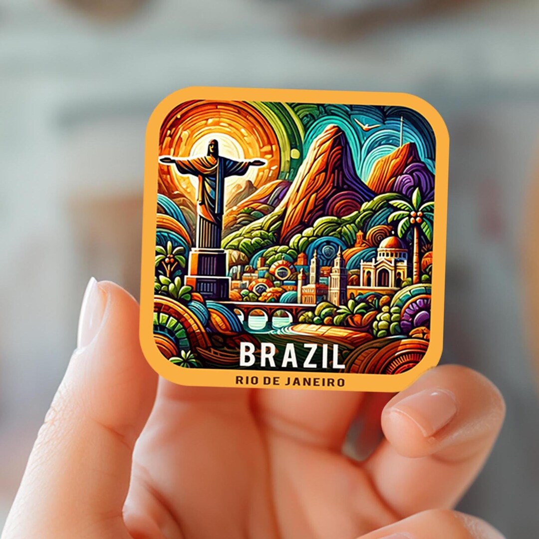 Rio De Janeiro Sticker, Brazil Vinyl Sticker, Luggage Sticker, Travel ...