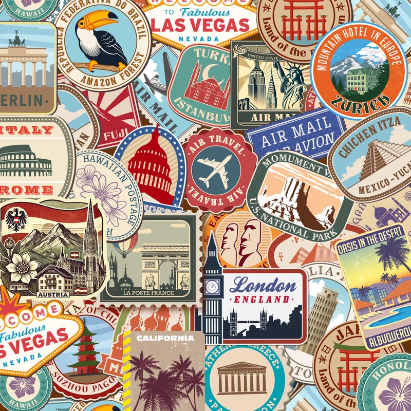 Travel Stickers - Etsy