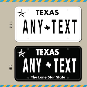 Personalized Texas Sticker, Texas License Plate Custom Name Texas ...