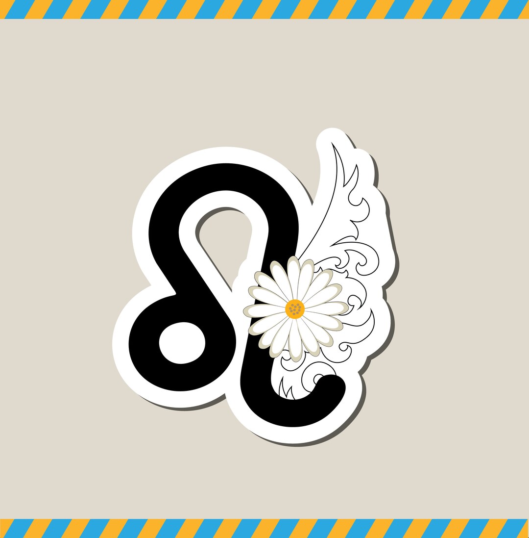 Leo Zodiac Sign Sticker: Waterproof Vinyl Astrology Decal - Etsy