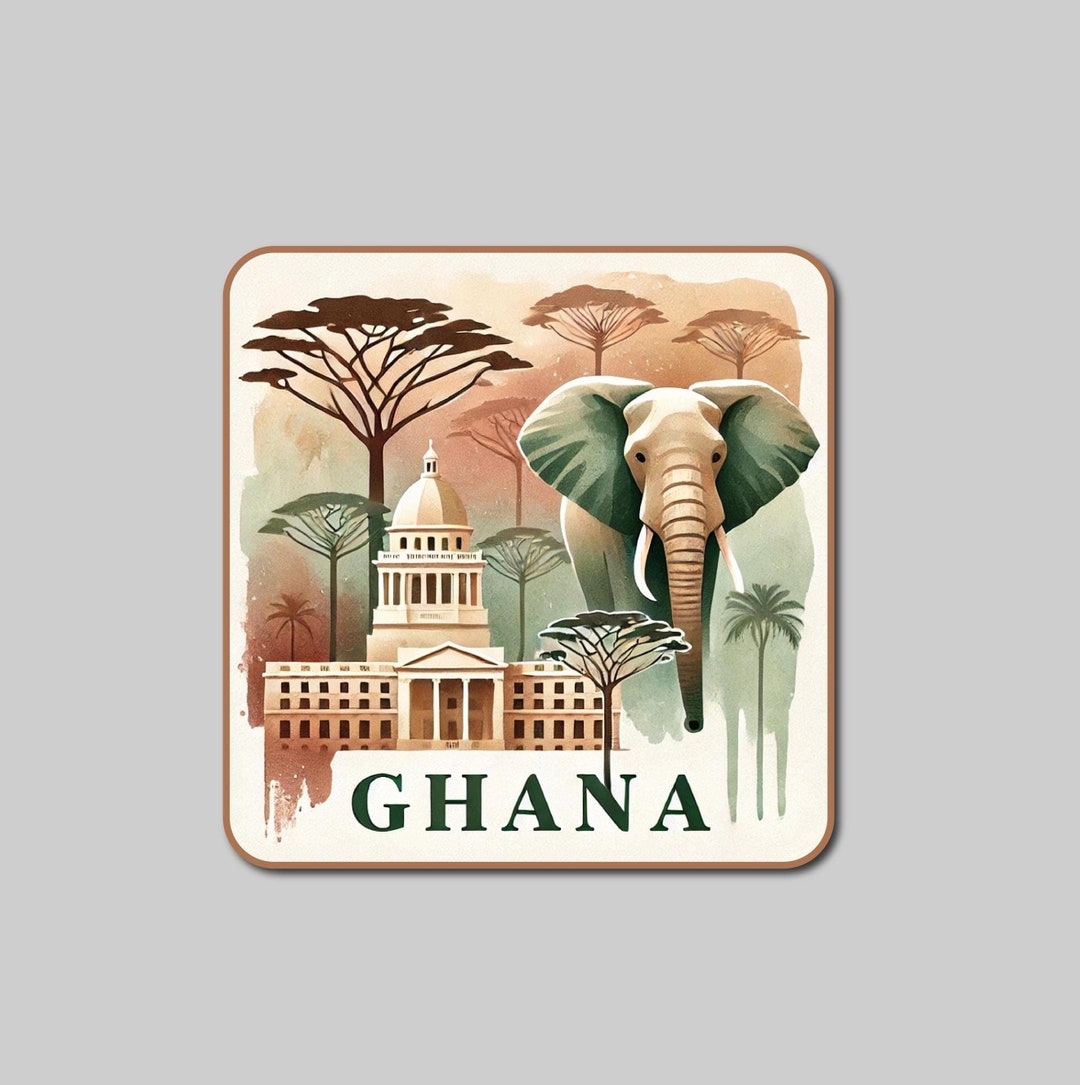 Ghana Sticker: Africa Travel, Watercolor Style Vinyl - Etsy