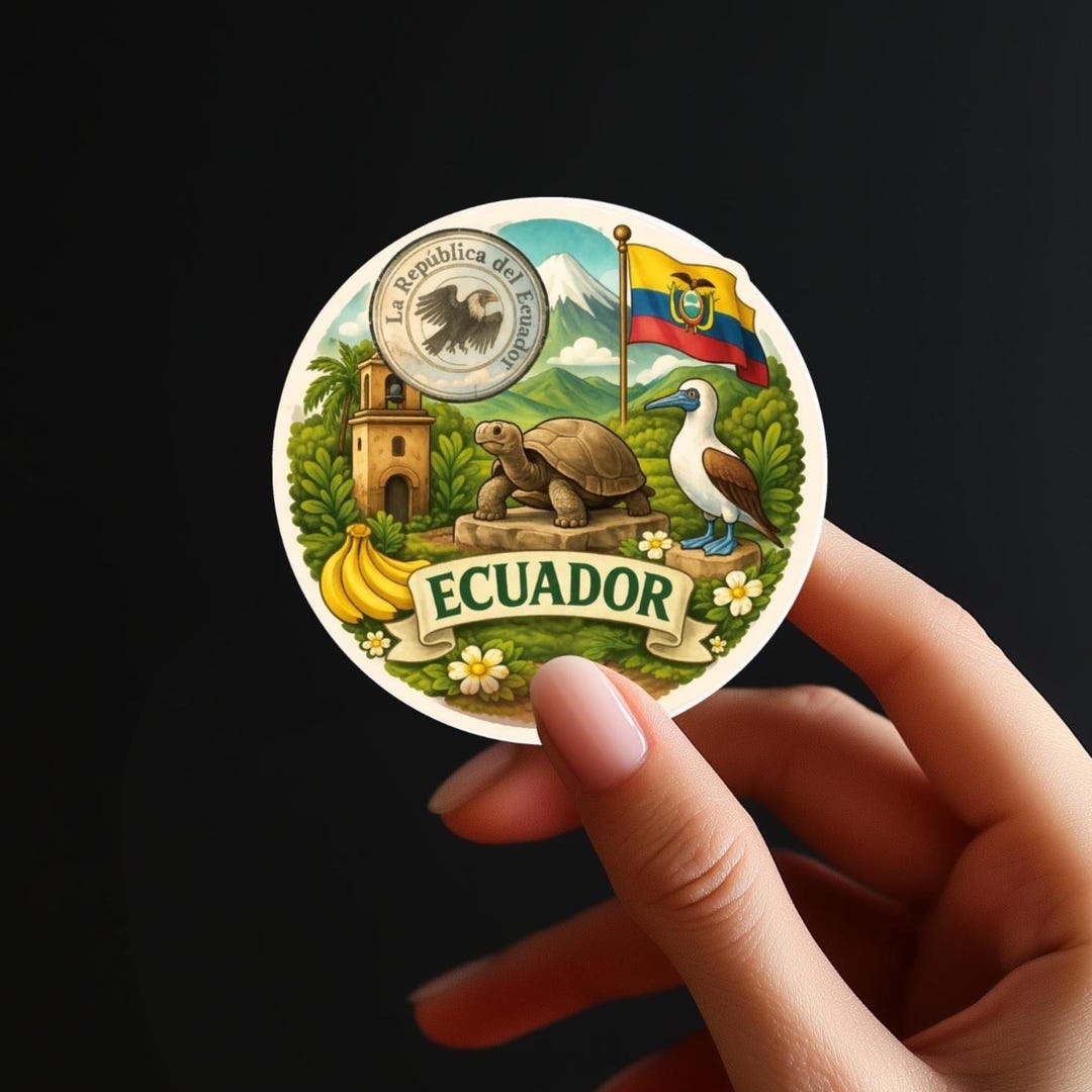 Ecuador Sticker: South American Vinyl Decal, Weatherproof Sticker - Etsy