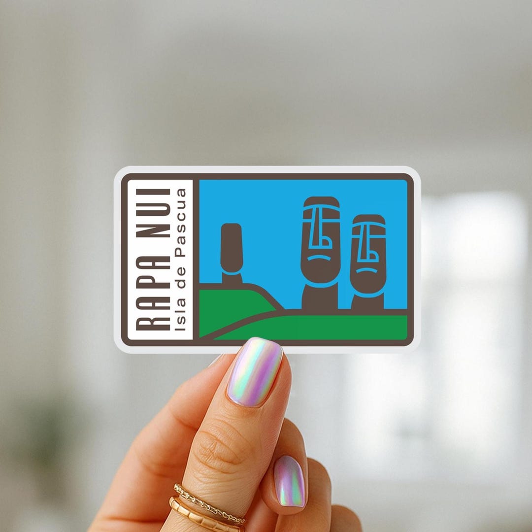Easter Island Rapa Nui Sticker: Travel Decal, Waterproof Vinyl - Etsy