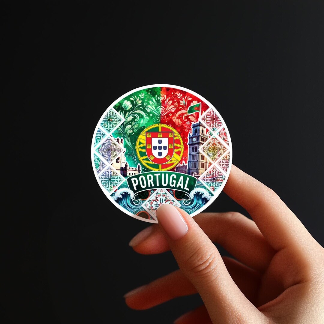 Portugal Sticker Watercolor Style Vinyl Sticker, Travel Ephemera ...