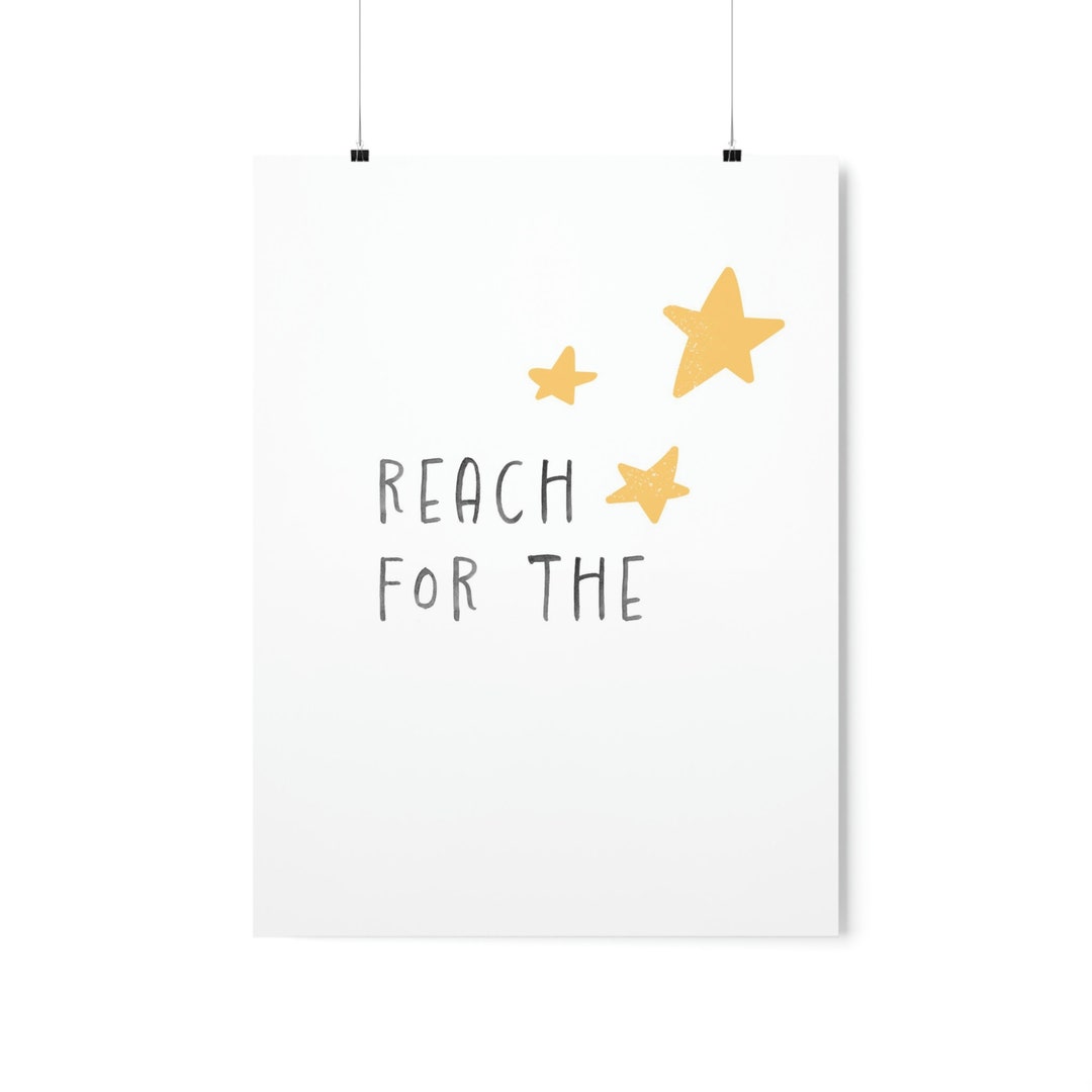 Reach for the Stars Poster / Nursery / Kids Room / Wall Art / Stars ...