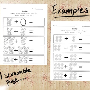 Kinder Math Adding Objects Downloadable PDF Worksheets for Kinder ...