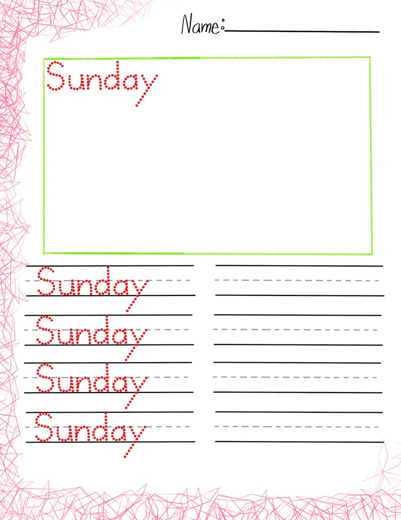 Days of the Week Bundle English Downloadable PDF Worksheets for Kinder ...