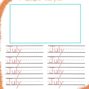 Months of the Year Bundle English Downloadable PDF Worksheets Kinder ...