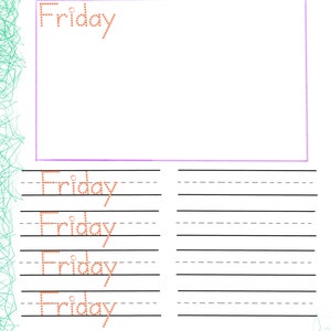Days of the Week Bundle English Downloadable PDF Worksheets for Kinder ...
