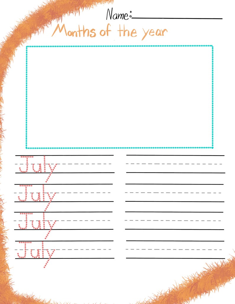 Months of the Year Bundle English Downloadable PDF Worksheets Kinder ...