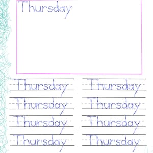 Days of the Week Bundle English Downloadable PDF Worksheets for Kinder ...
