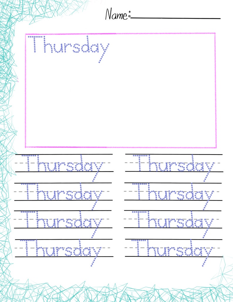 Days of the Week Bundle English Downloadable PDF Worksheets for Kinder ...