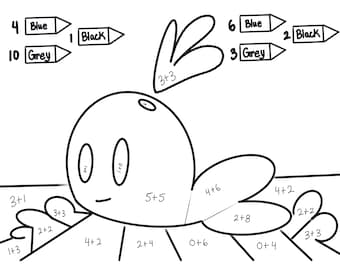Printable Kindergarten First Grade Math Worksheets Color by Number ...