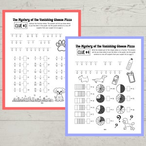 Math Worksheet, Fraction Practice, Math Mystery for Teachers and ...