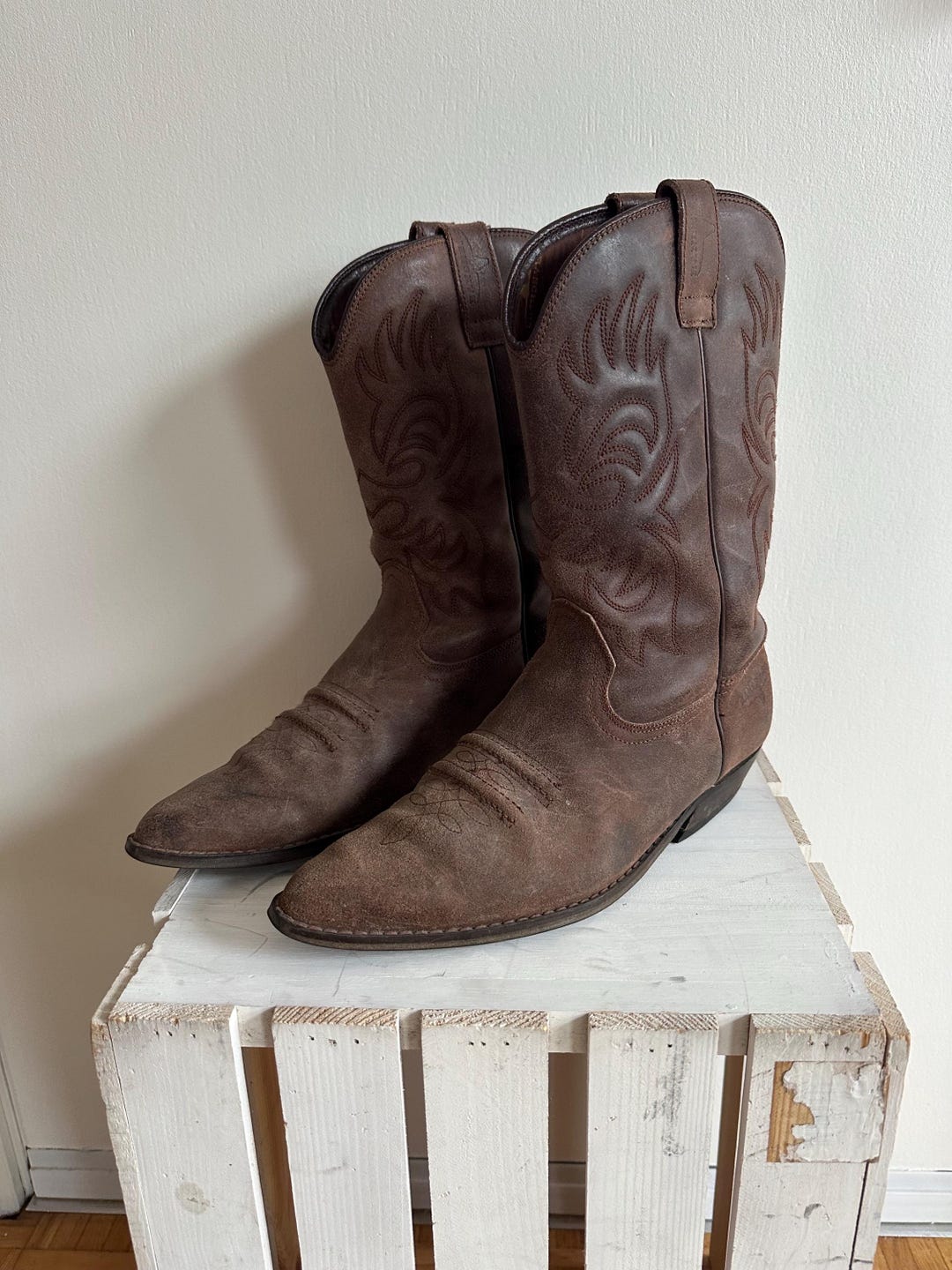 Vintage Ranchero Cowboy Western Boots Size 8.5 - Etsy