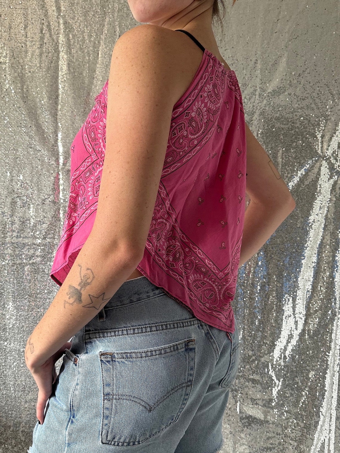 Rare Early 2000s Pink Paisley Bandana Tank Top - Etsy