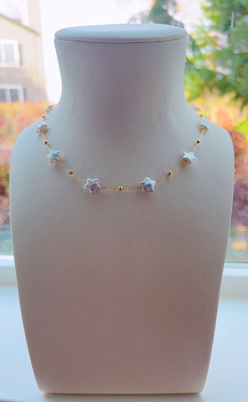 Freshwater Star Pearl Necklace, 925 Sterling Silver Chain, Christmas ...