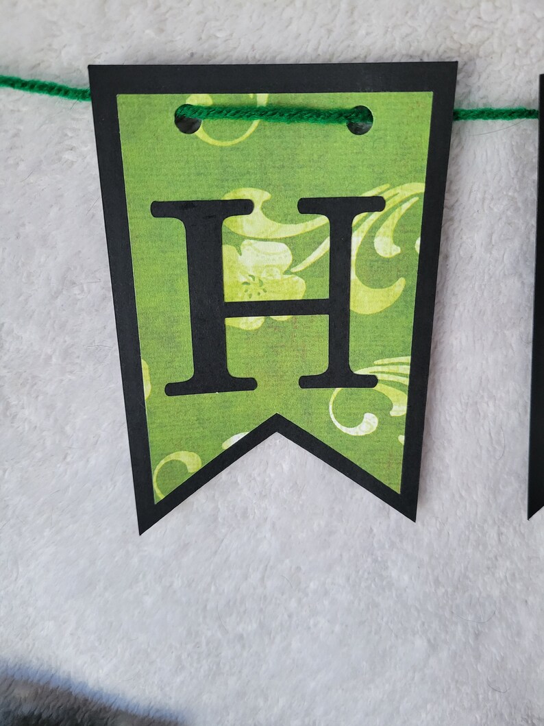 Happy Birthday Banner, Green Birthday Decor, Garland, Birthday Party ...
