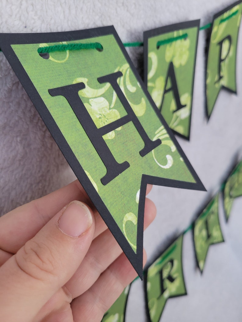 Happy Birthday Banner, Green Birthday Decor, Garland, Birthday Party ...