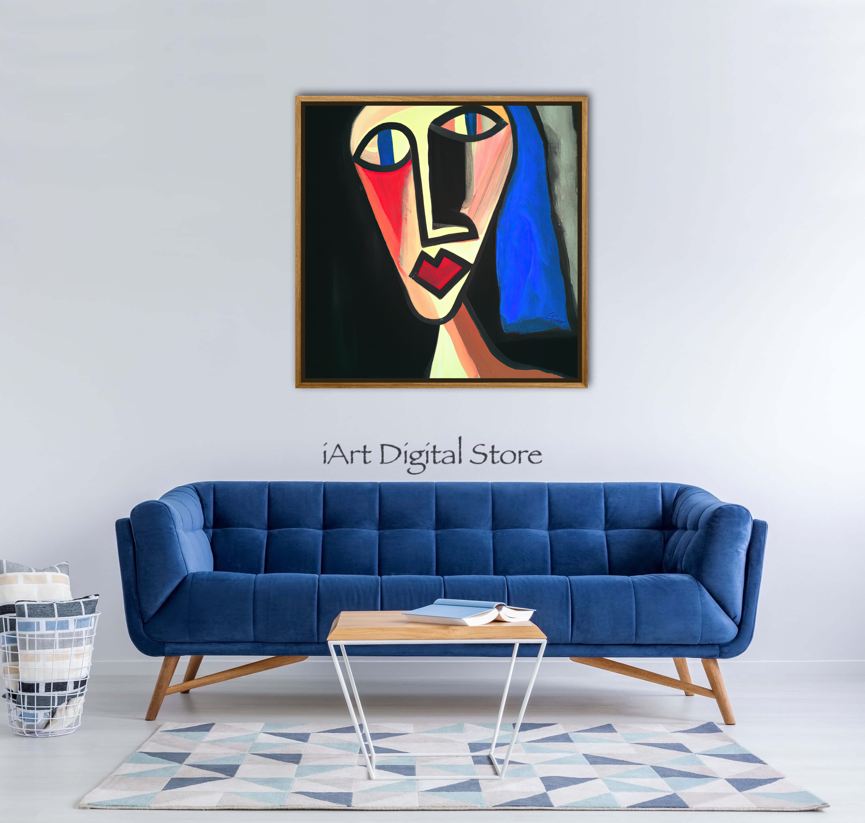 Woman Portrait Picasso Abstract Painting Wall Art Printable - Etsy