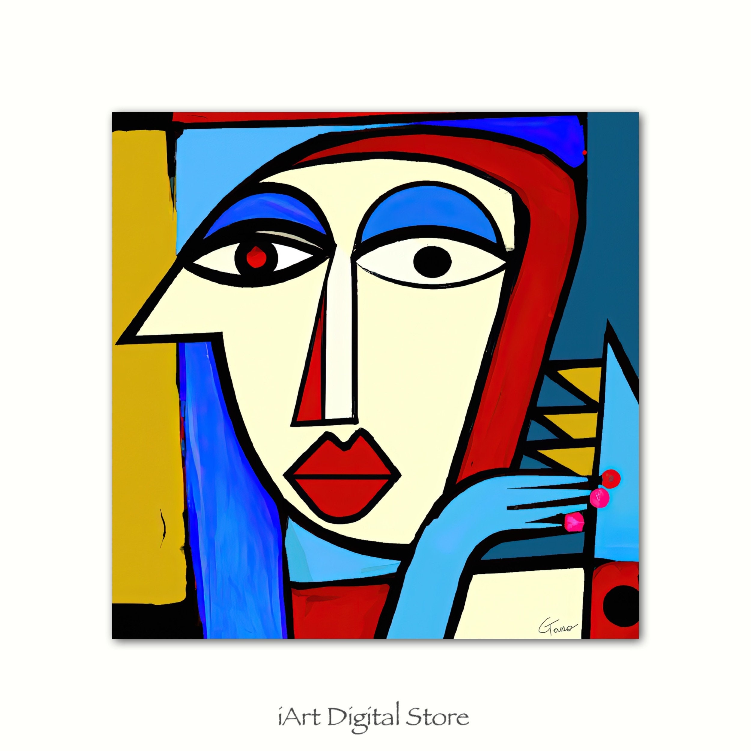 Woman Portrait Picasso, Abstract Painting, Wall Art Printable ...