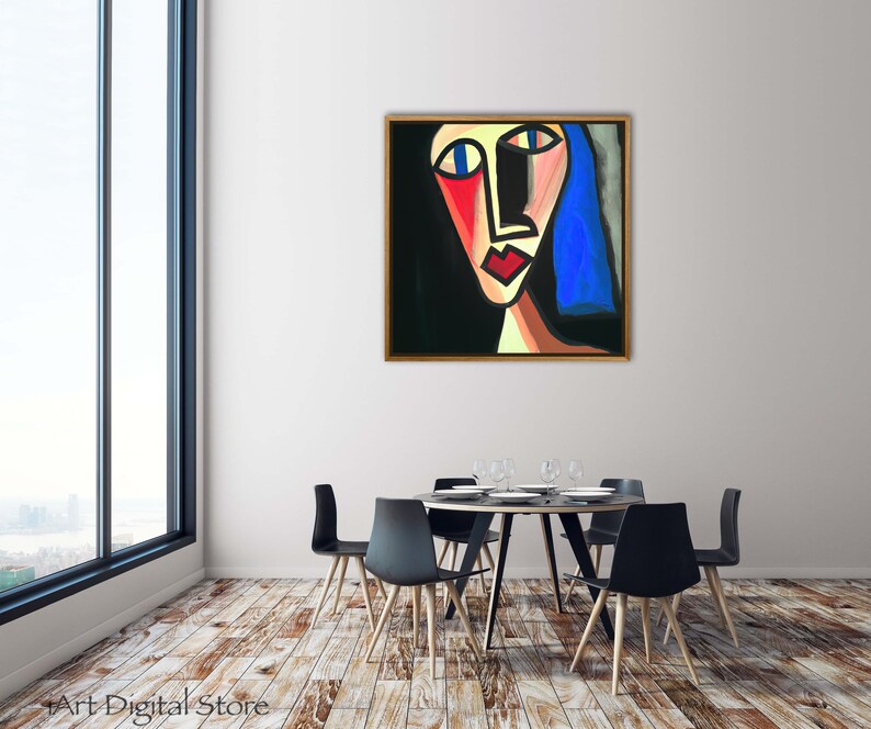 Woman Portrait Picasso Abstract Painting Wall Art Printable - Etsy