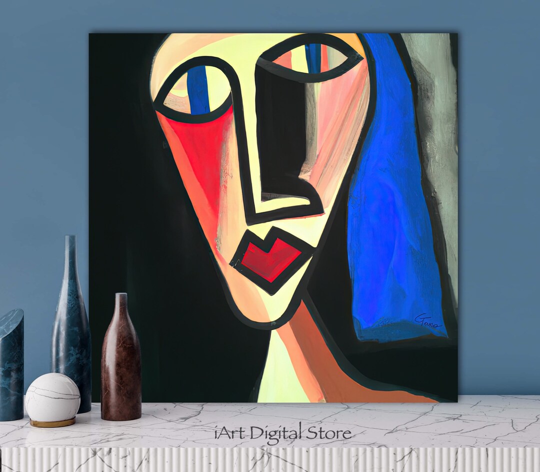 Woman Portrait Picasso, Abstract Painting, Wall Art Printable ...