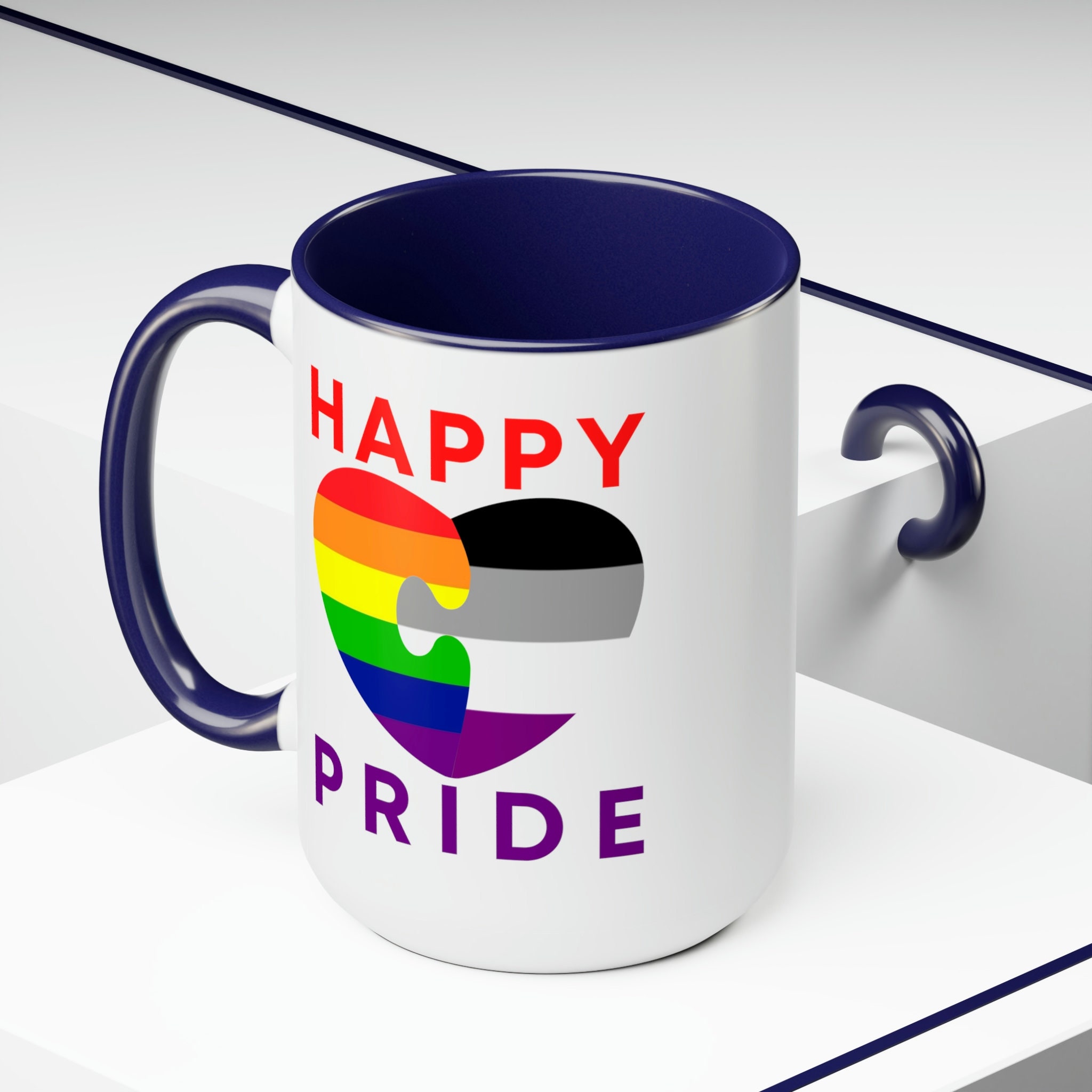 Asexual Rainbow Pride Flag Mug, Asexual Cup, Shirts for Pride, Coffee ...