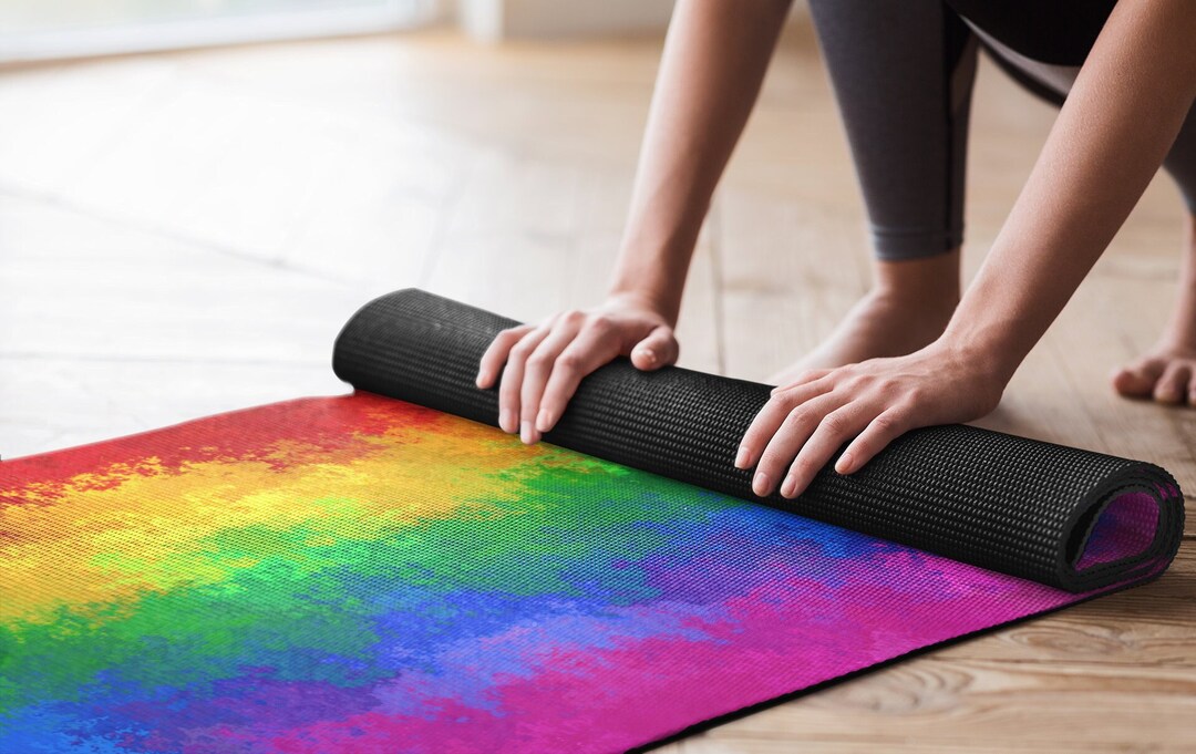 Rainbow Pride Yoga Mat, Yoga Pride, Pride, Yoga, Mat, Queer, Lesbian ...