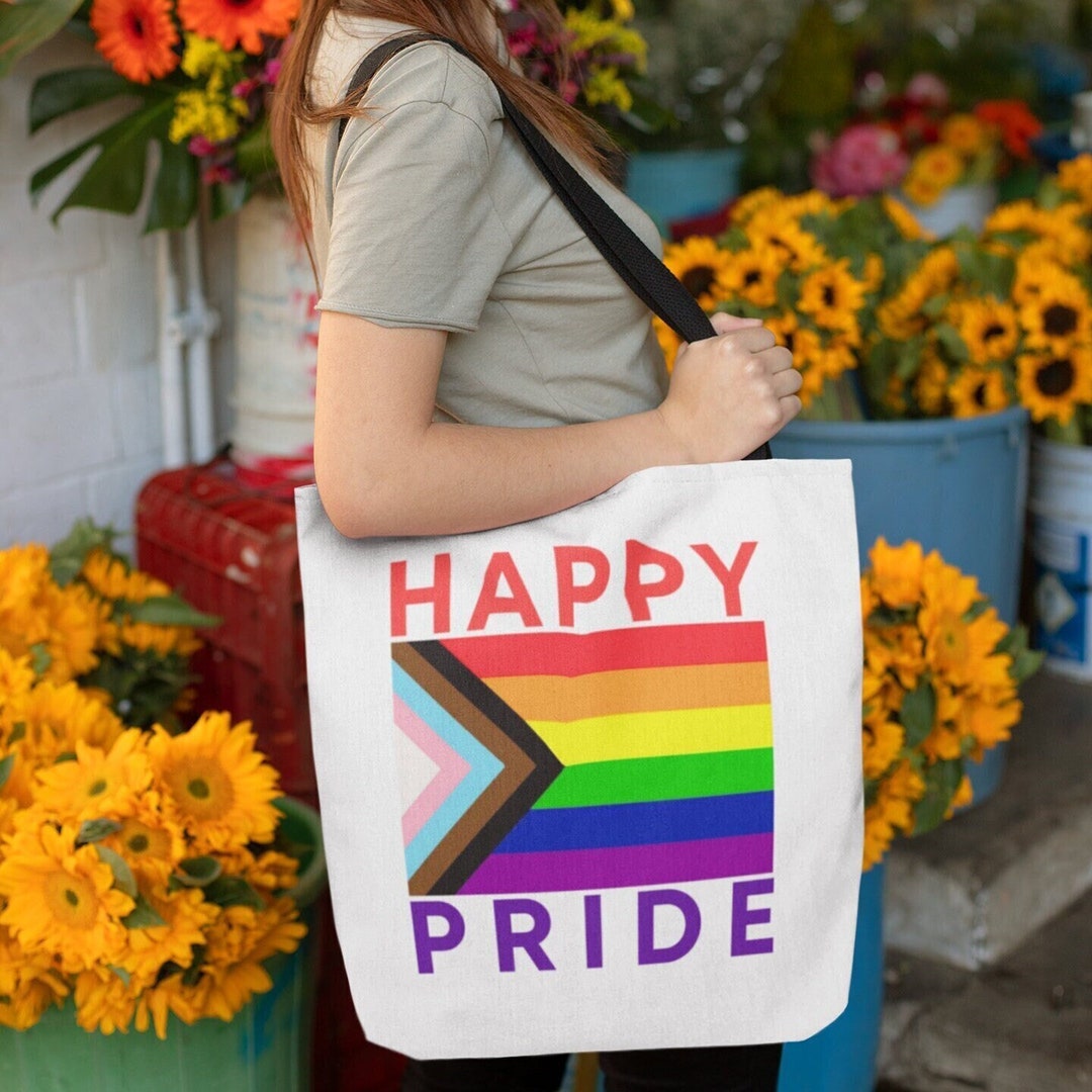Happy Pride Tote Bag, Bag for Pride, Pride Bags, Rainbow Bag, Queer ...