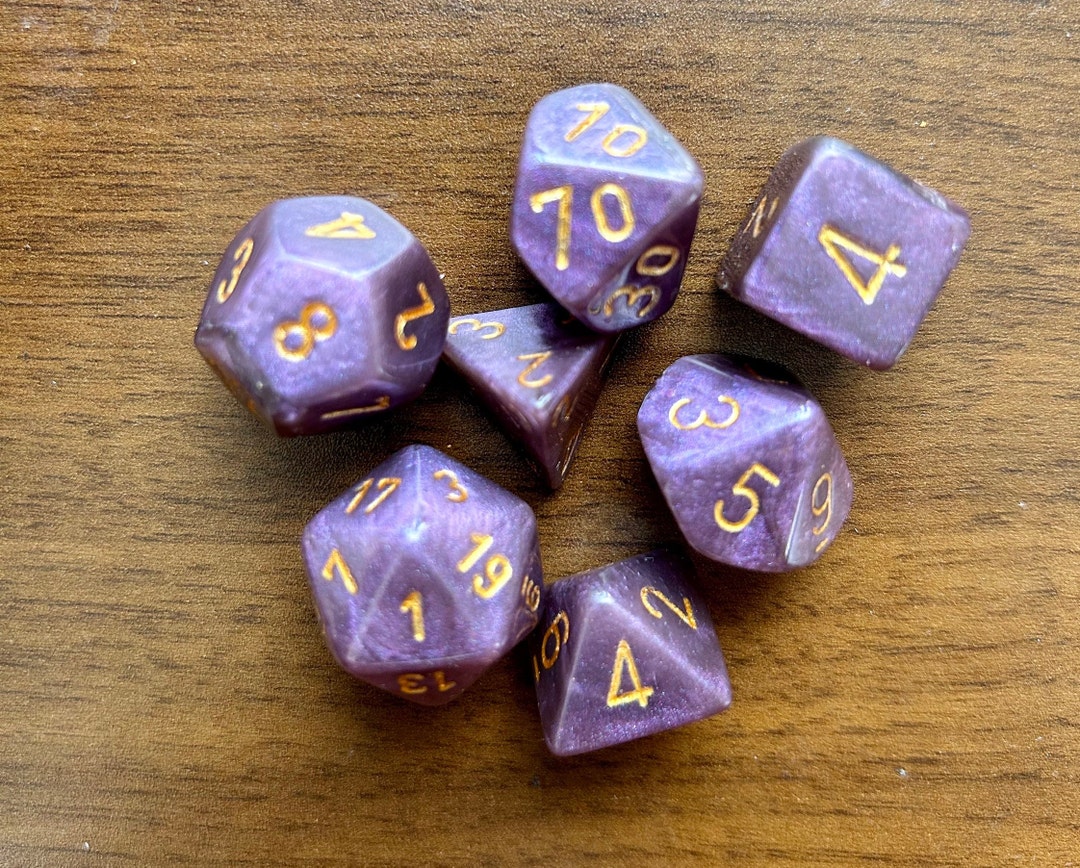 Handmade Resin Dice, Round Edge, for Dnd, Dungeons and Dragons, RPG ...