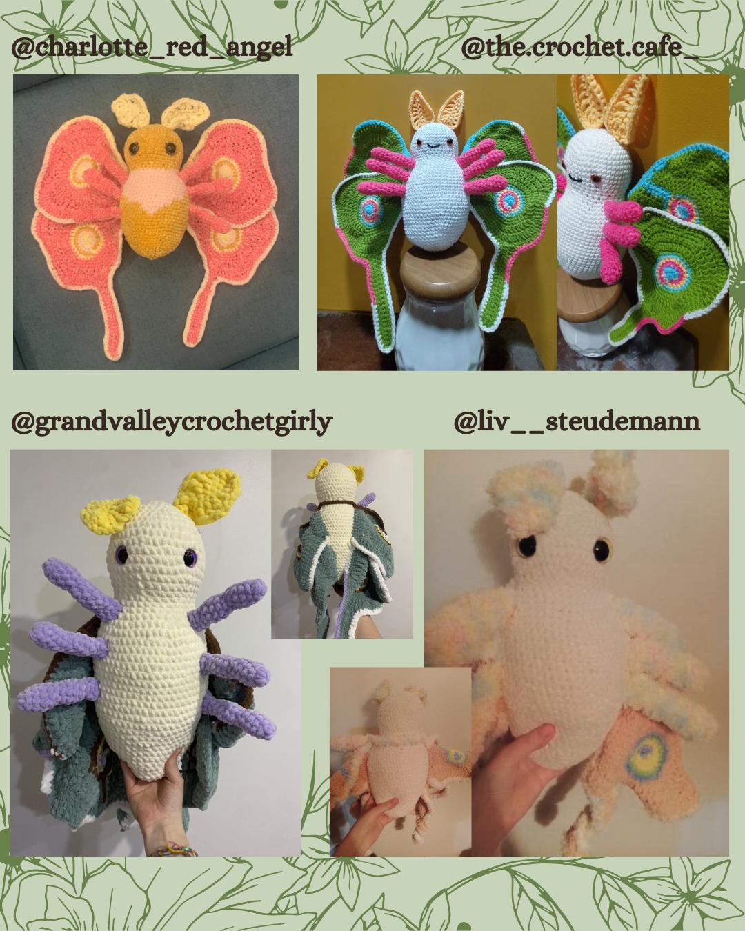 Romy, the Luna Moth Plushie Crochet Pattern - Etsy