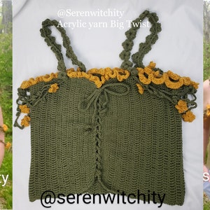 The Garden Fae Top Crochet Pattern - Etsy