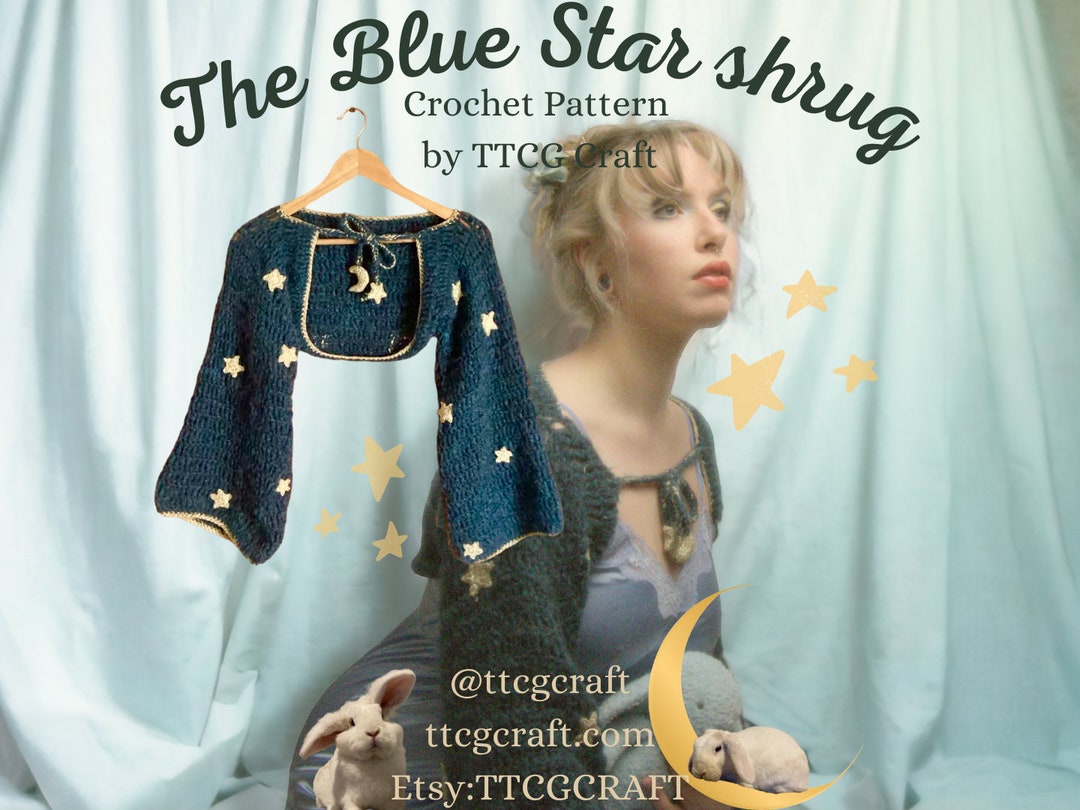 The Blue Star Shrug Crochet Pattern - Etsy