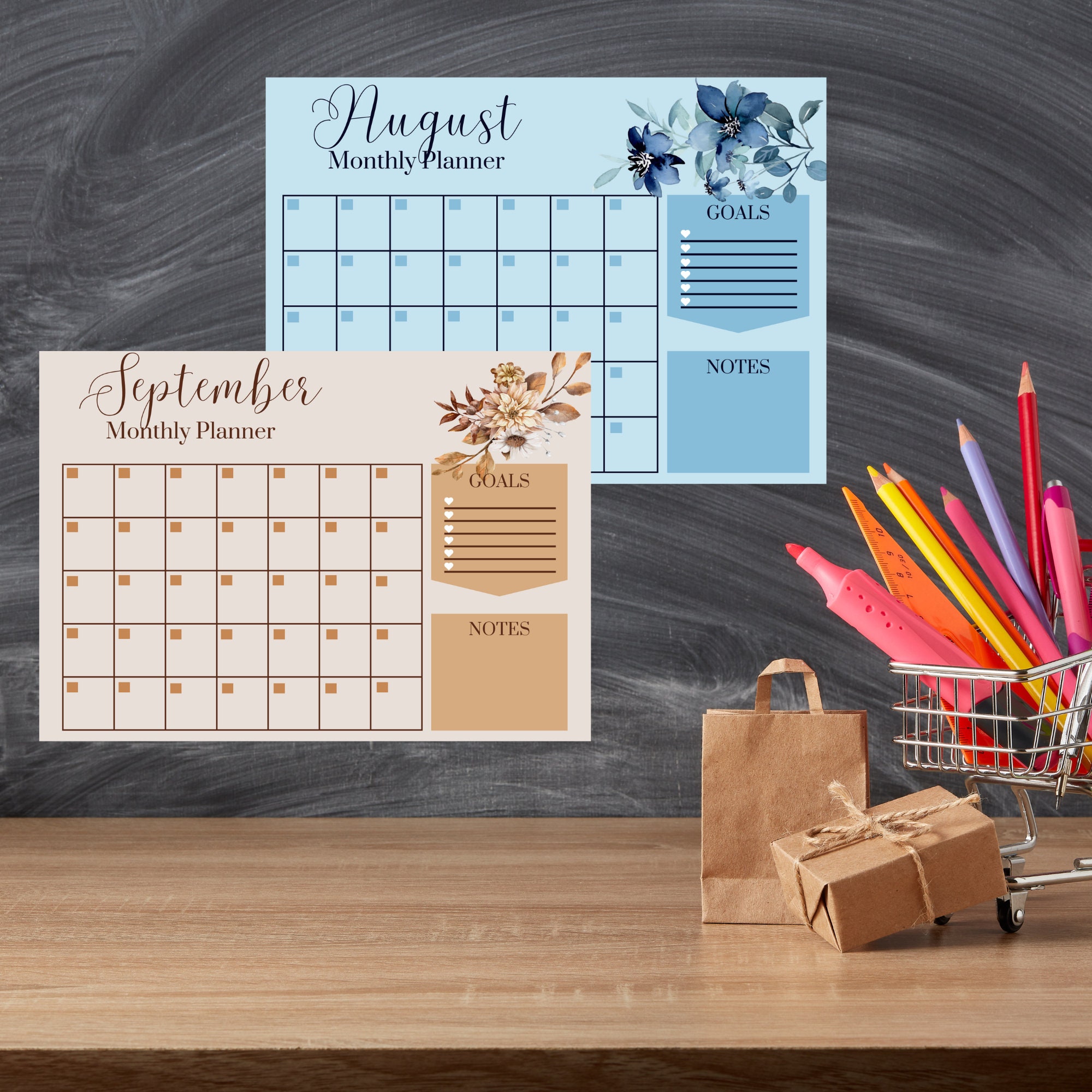 2025 Landscape Monthly Calendar Planner, Minimalist Design for ...