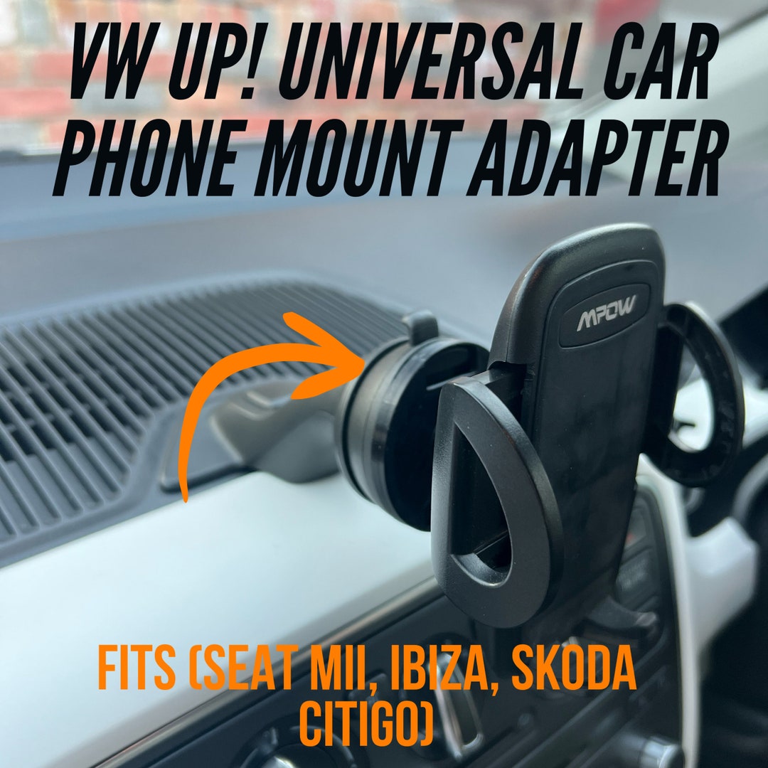 VW UP Car Universal Phone Mount Adapter (seat Mii, Ibiza, Skoda Citigo ...