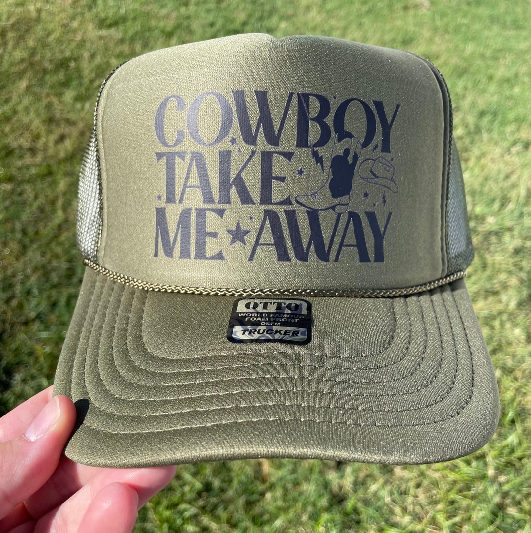 Cowboy Take Me Away Hat DTF Transfer, Ready to Press DTF Transfers ...