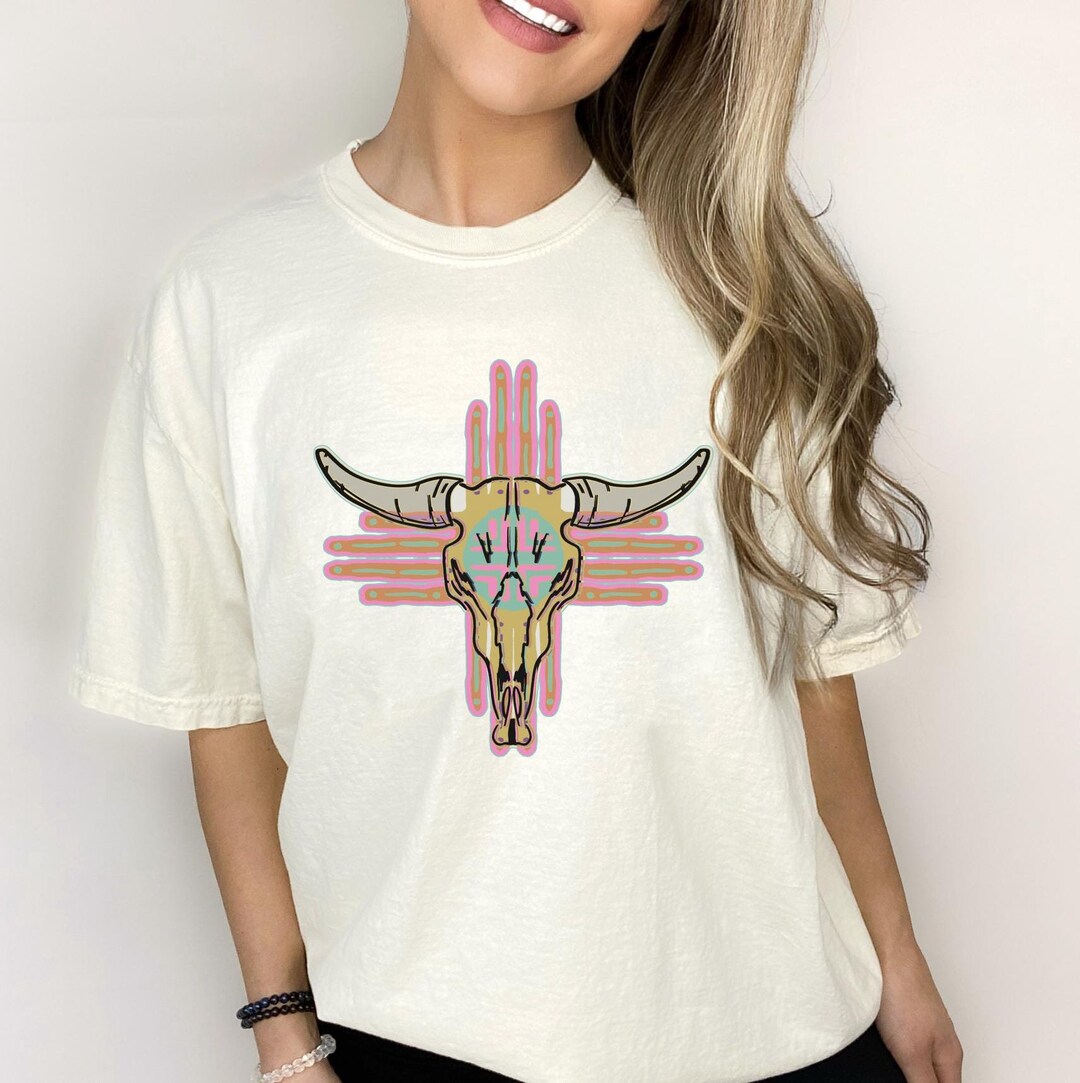 Aztec Skull Colorful DTF Transfer, Ready to Press DTF Transfers ...