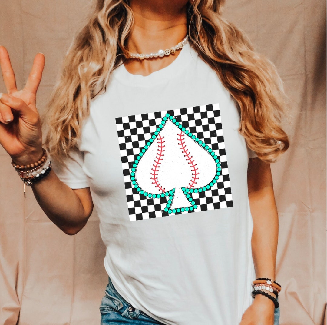 Baseball Checker Spade DTF Transfer, Ready to Press DTF Transfers ...