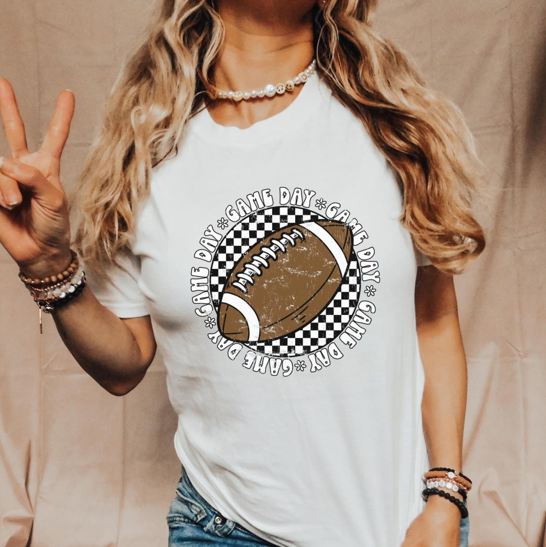 Checker Football Game Day DTF Transfer, Ready to Press DTF Transfers ...