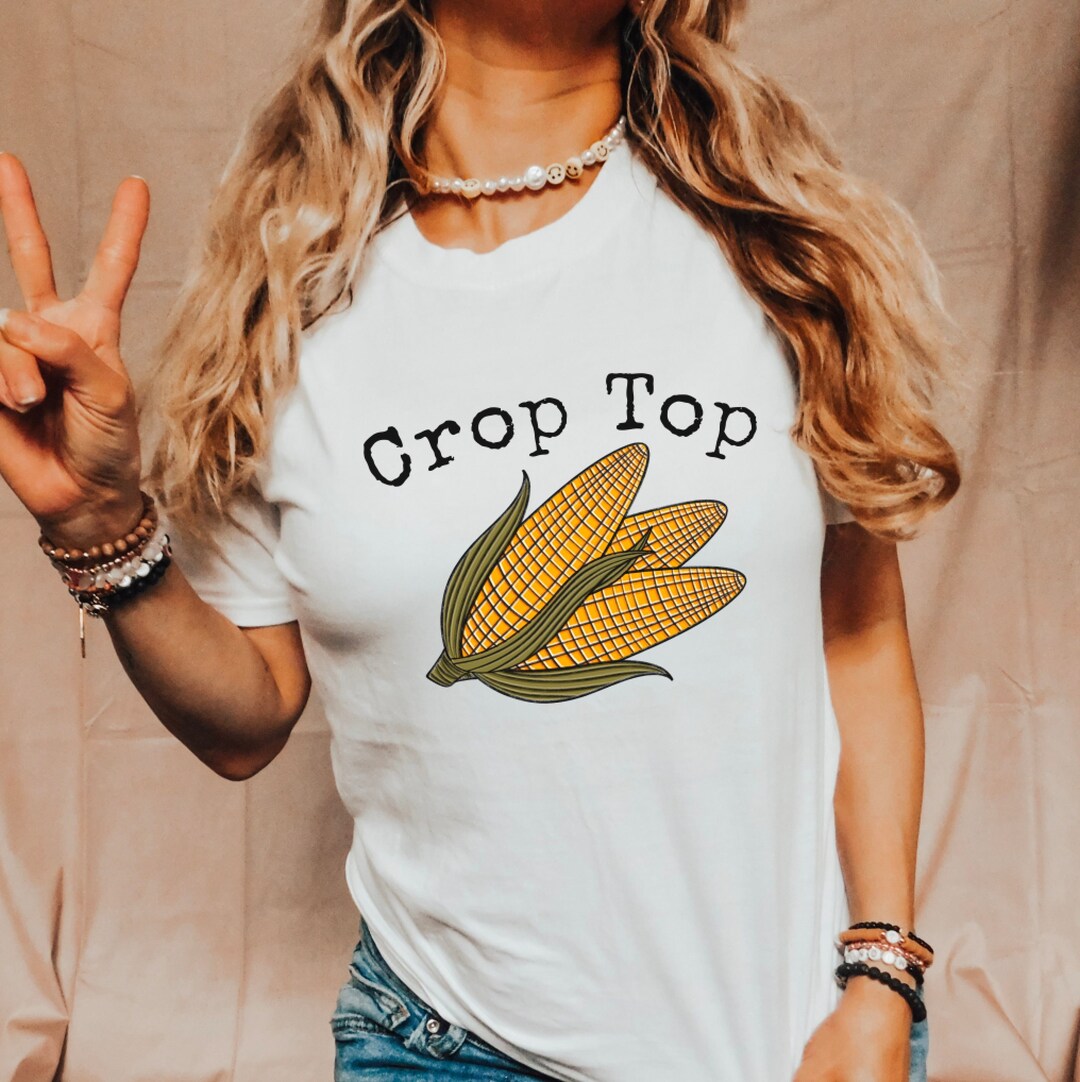 Crop Top Corn DTF Transfer, Ready to Press DTF Transfers - Direct to ...