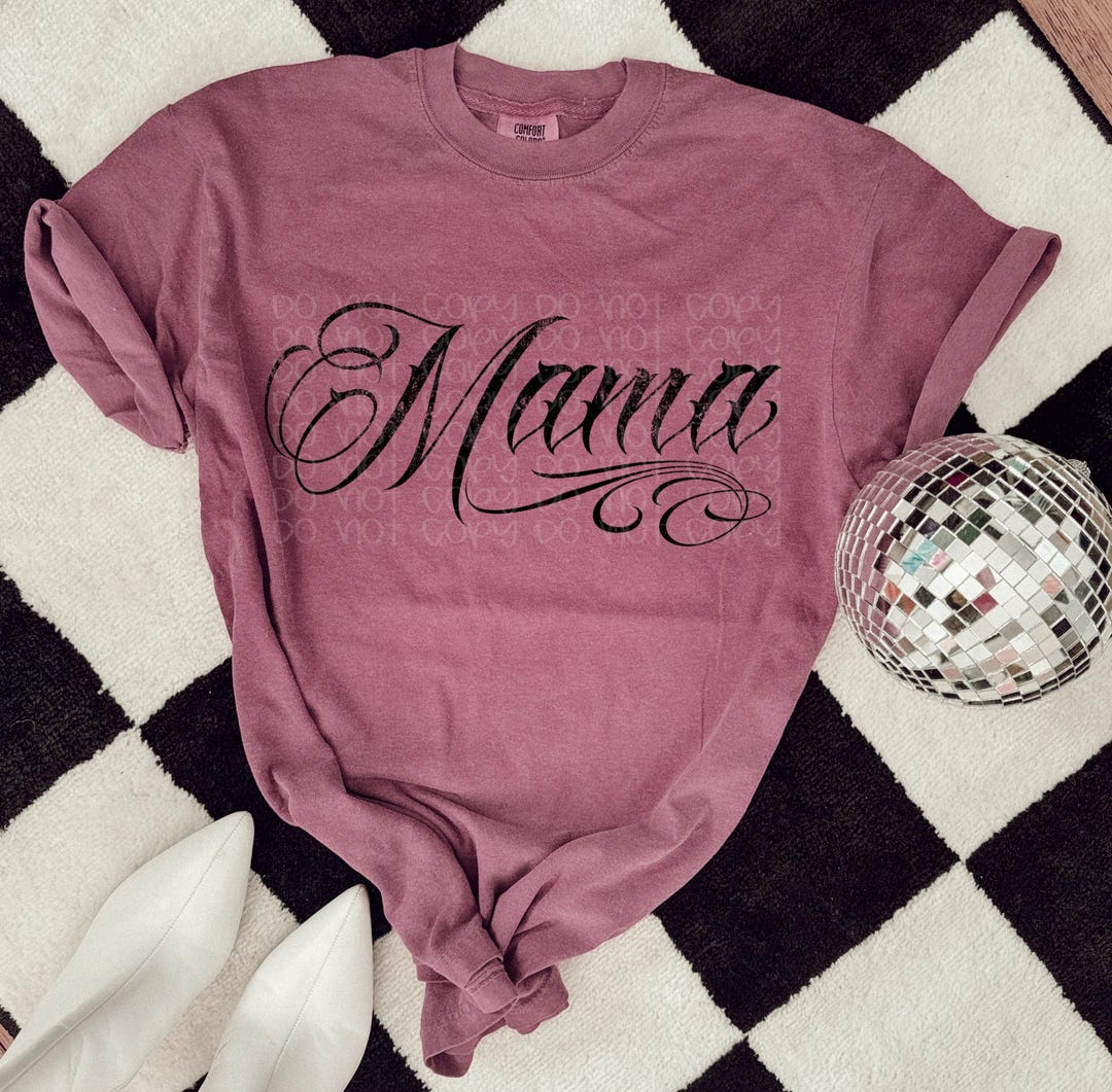 Mama Old School Script DTF Transfer, Ready to Press - Etsy