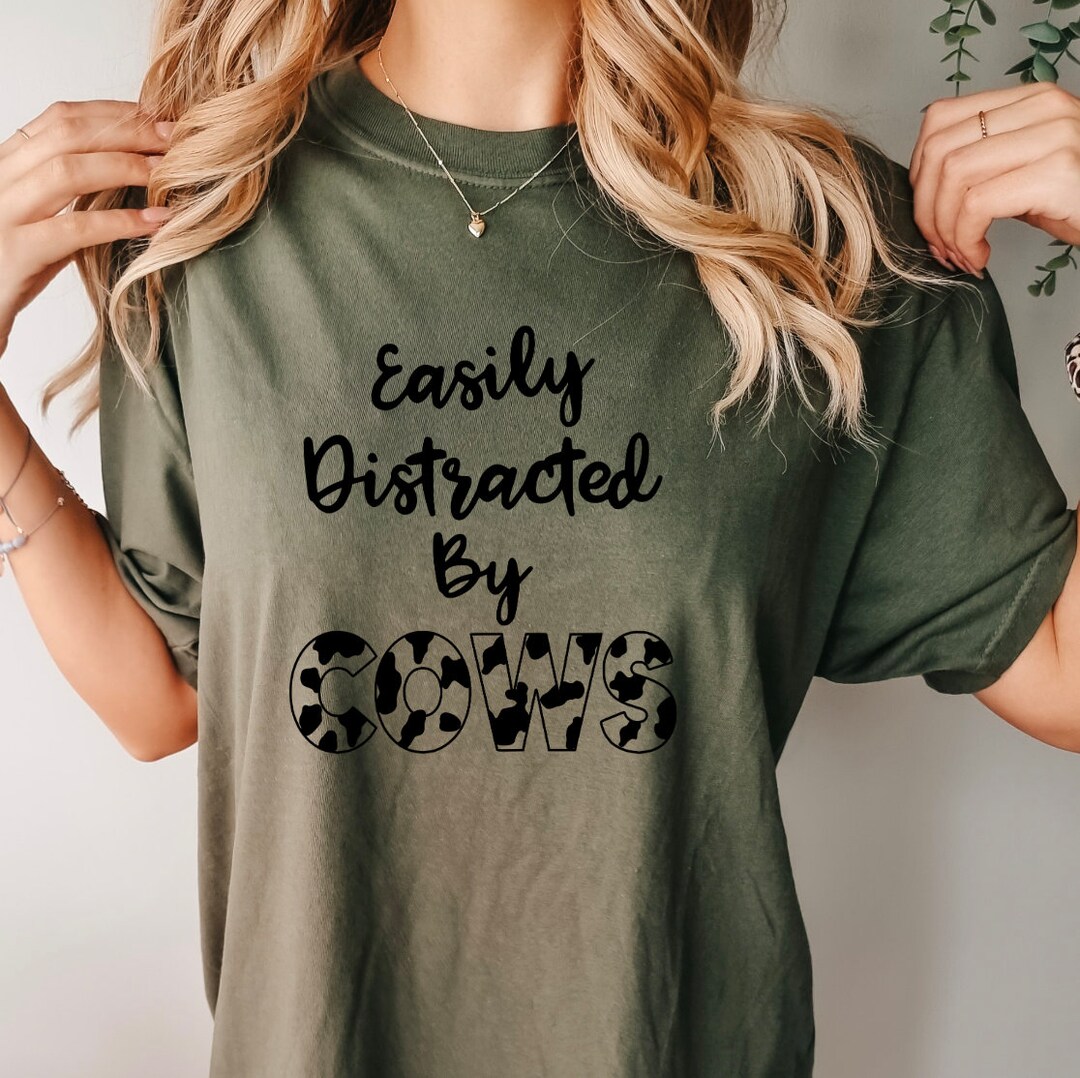 Easily Distracted by Cows DTF Transfer, Ready to Press DTF Transfers ...