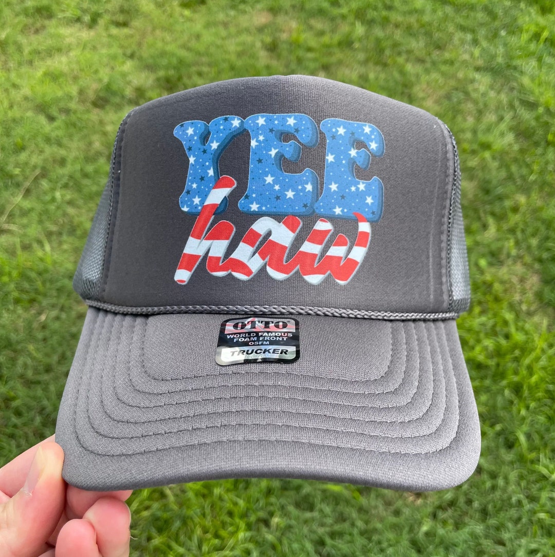 Red White Blue Yee Haw Hat DTF Transfer, Ready to Press DTF Transfers ...
