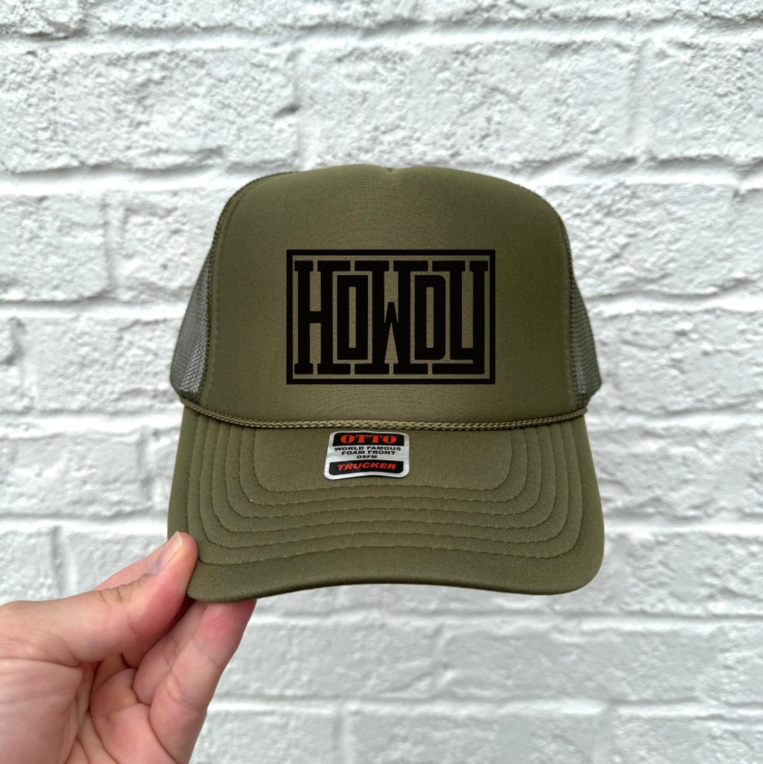 Howdy Black Solid Hat DTF Transfer, Ready to Press DTF Transfers ...