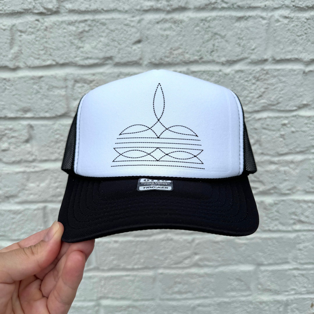 Cowboy Boot Stitch Hat DTF Transfer, Ready to Press DTF Transfers ...