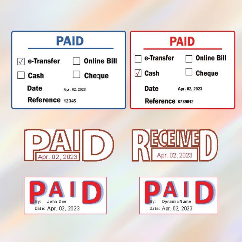 Paid stamp template - Etsy.de