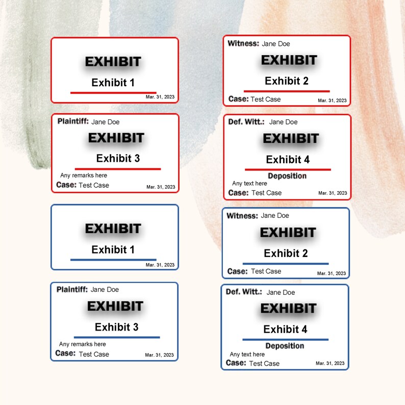 Exhibit Dynamic PDF Stamp Editable Text for Document - Etsy