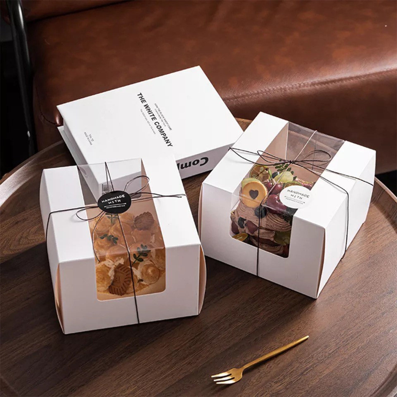 10pcs White Cardboard Cake Box Cupcake Packaging Gift Box - Etsy